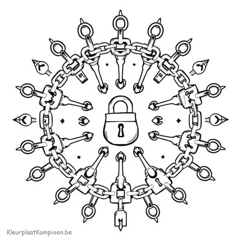 Gratis kleurplaat halloween mandala kale boom - Print en Kleur