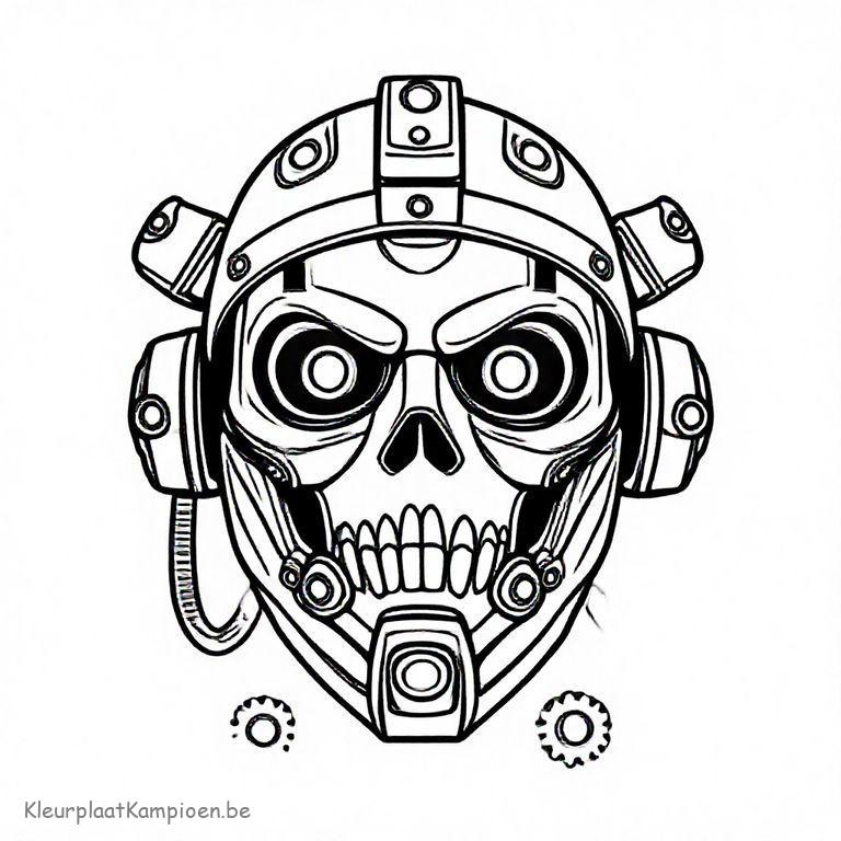 kleurplaat Halloween masker Venetiaans griezel - Gratis Kleurplaten ...