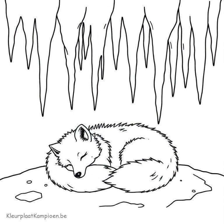 kleurplaat Winter ijspegels IJspegels en dwarrelende sneeuwvlokken ...